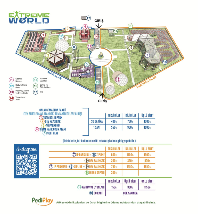 Fiyatlar – Extreme World Istanbul